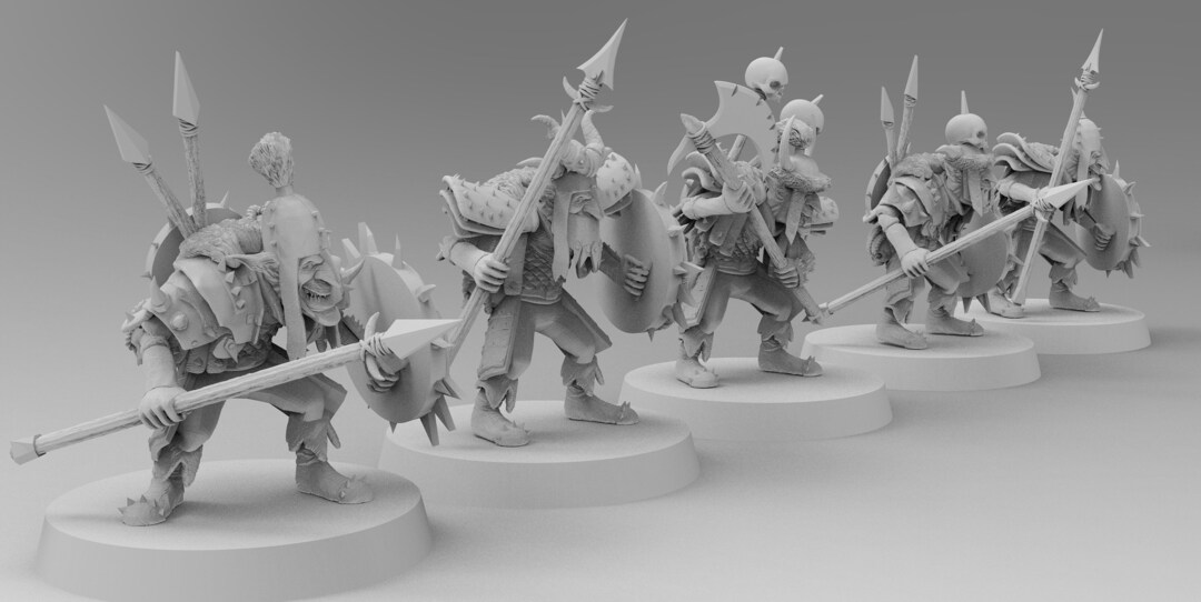 Boss Gobboz Greenskins Resin 3D Printed Miniatures Emang Table Top ...
