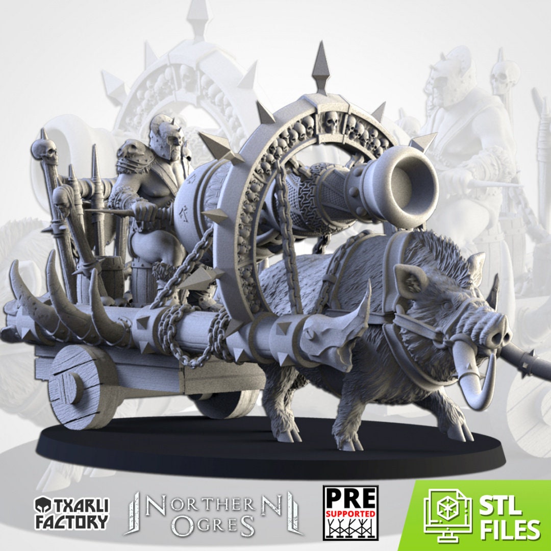 Ogre Ironblaster Thunder Cannon Northern Ogres Resin 3D Printed ...