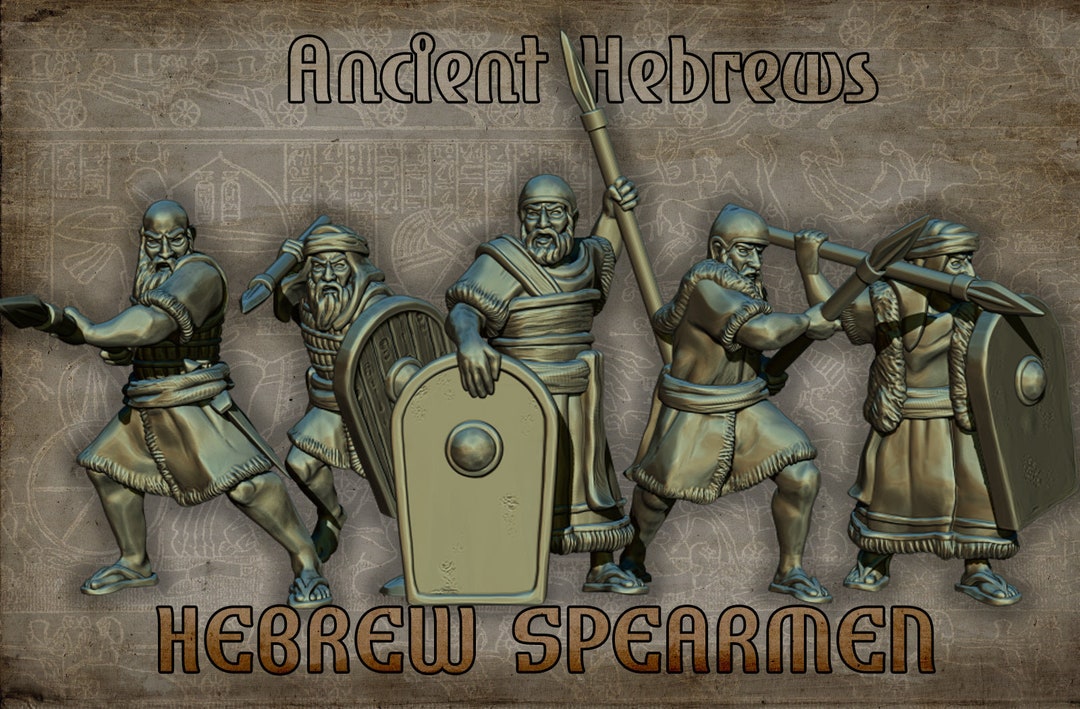Hebrew Spearmen | Ancient Hebrews | 15, 28, 32mm| Resin 3D Printed ...