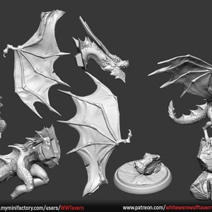 Wyverns | Songs of Charm | Resin 3D Printed Miniature | White Werewolf ...