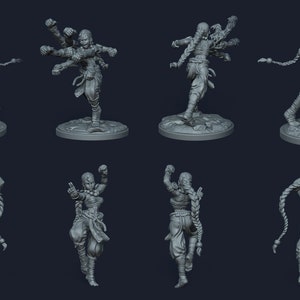 Female Fighting Monk - Karoku | 35mm or 54mm | Resin 3D Printed ...