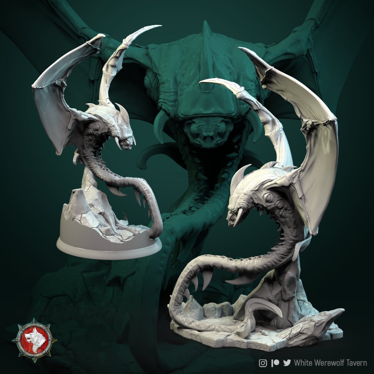 Cloaker | Monster | Resin 3D Printed Miniature | White Werewolf Tavern ...