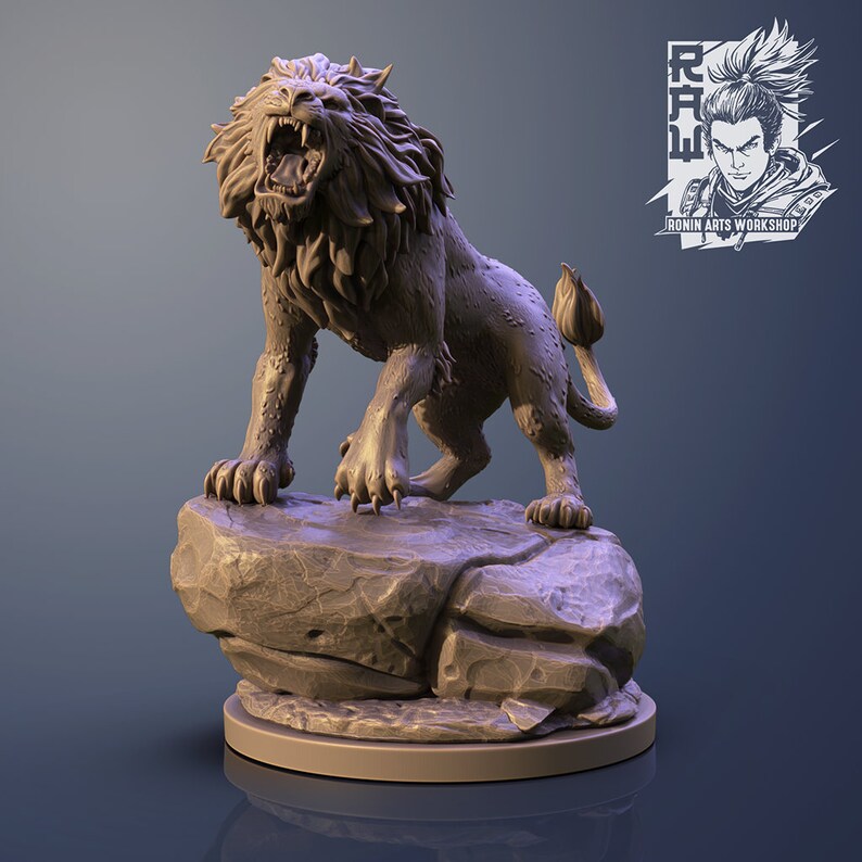 RPG Lions and Panthers Resin 3D Print Ronin Arts Workshop - Etsy