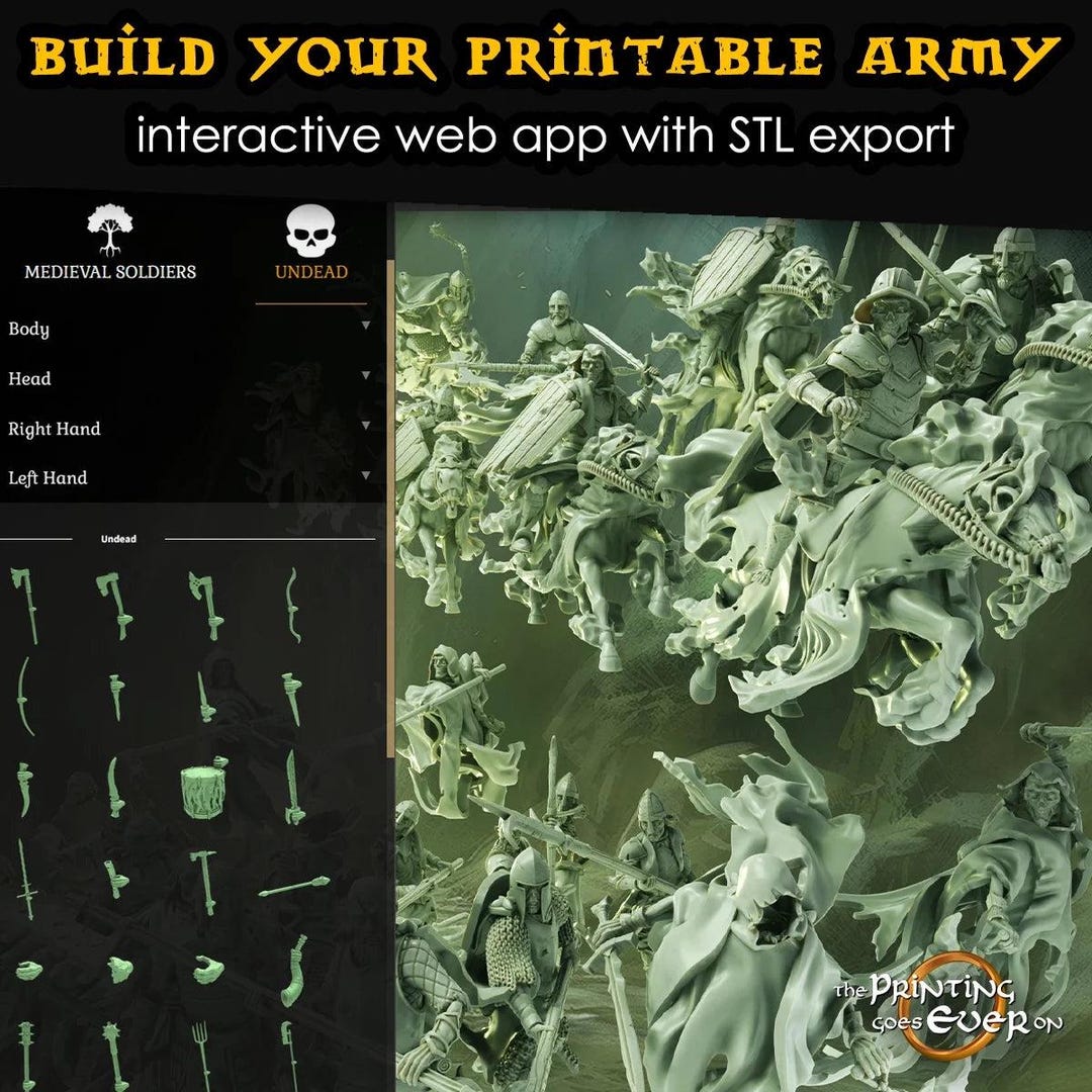 Custom Printed Undead! | Undead Army | MESBG | the Printing Goes Ever ...