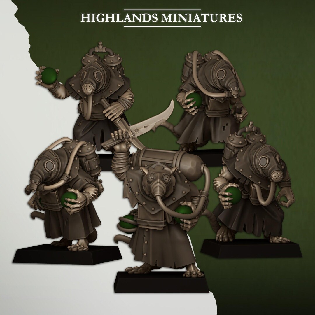 Sewer Poison Porters | Sewer Vermin | Highlands Miniatures - Etsy