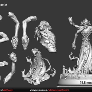 Male Banshee | Lifeless Eyes | Resin 3D Printed Miniature | White ...