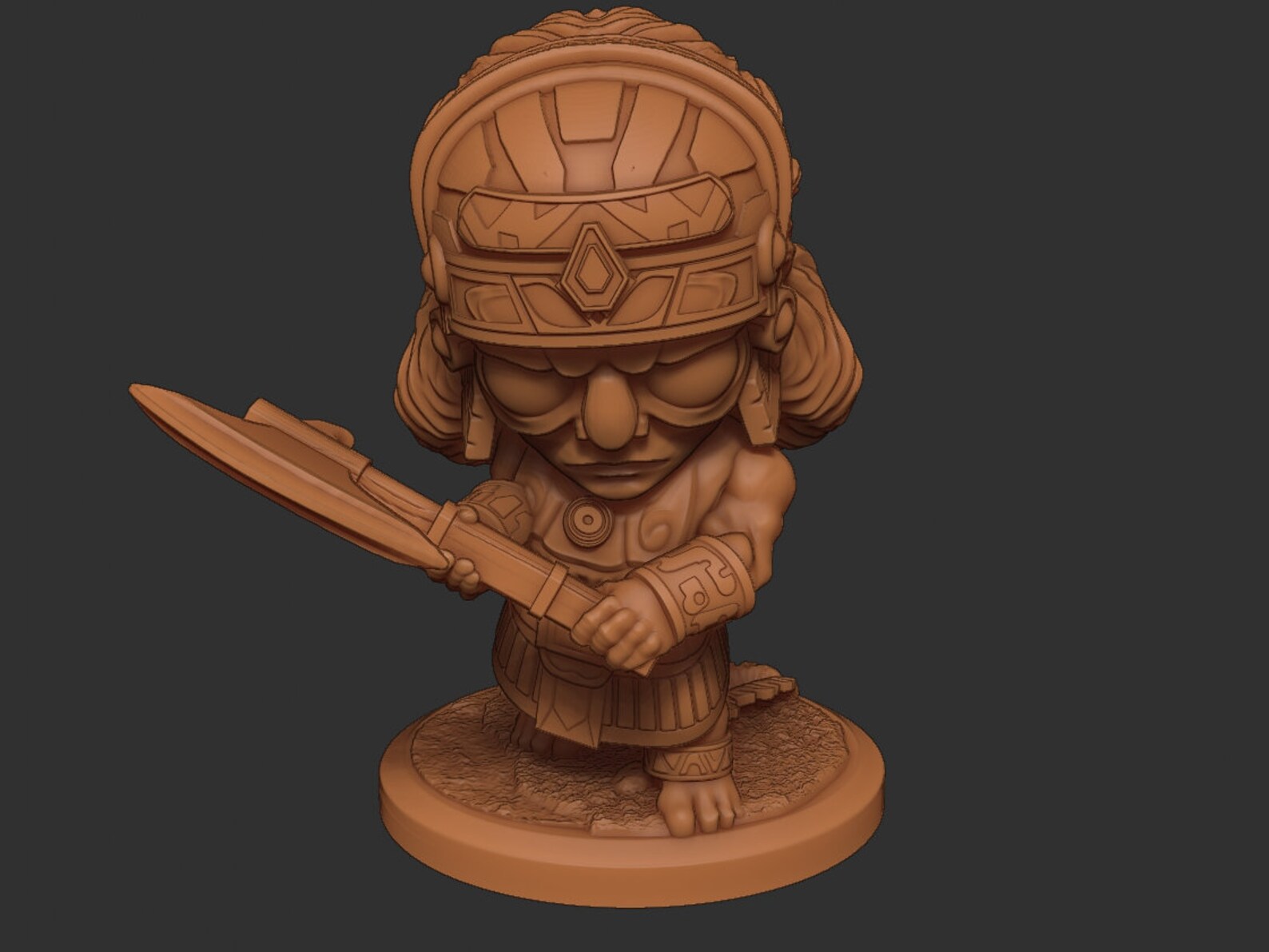 Chibi Chaac | Mayan Gods | Multiple Scales | Resin 3D Printed Miniature ...
