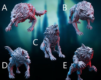 Icewolf Dire Winter Wolf Miniature for Tabletop Games Like - Etsy