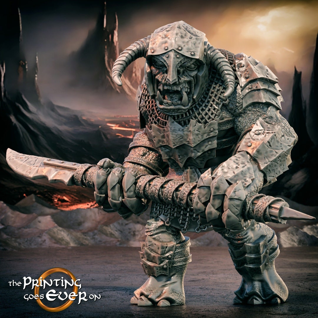 Morthan War Troll Chief | Gates of Evil | the Printing Goes Ever On - Etsy