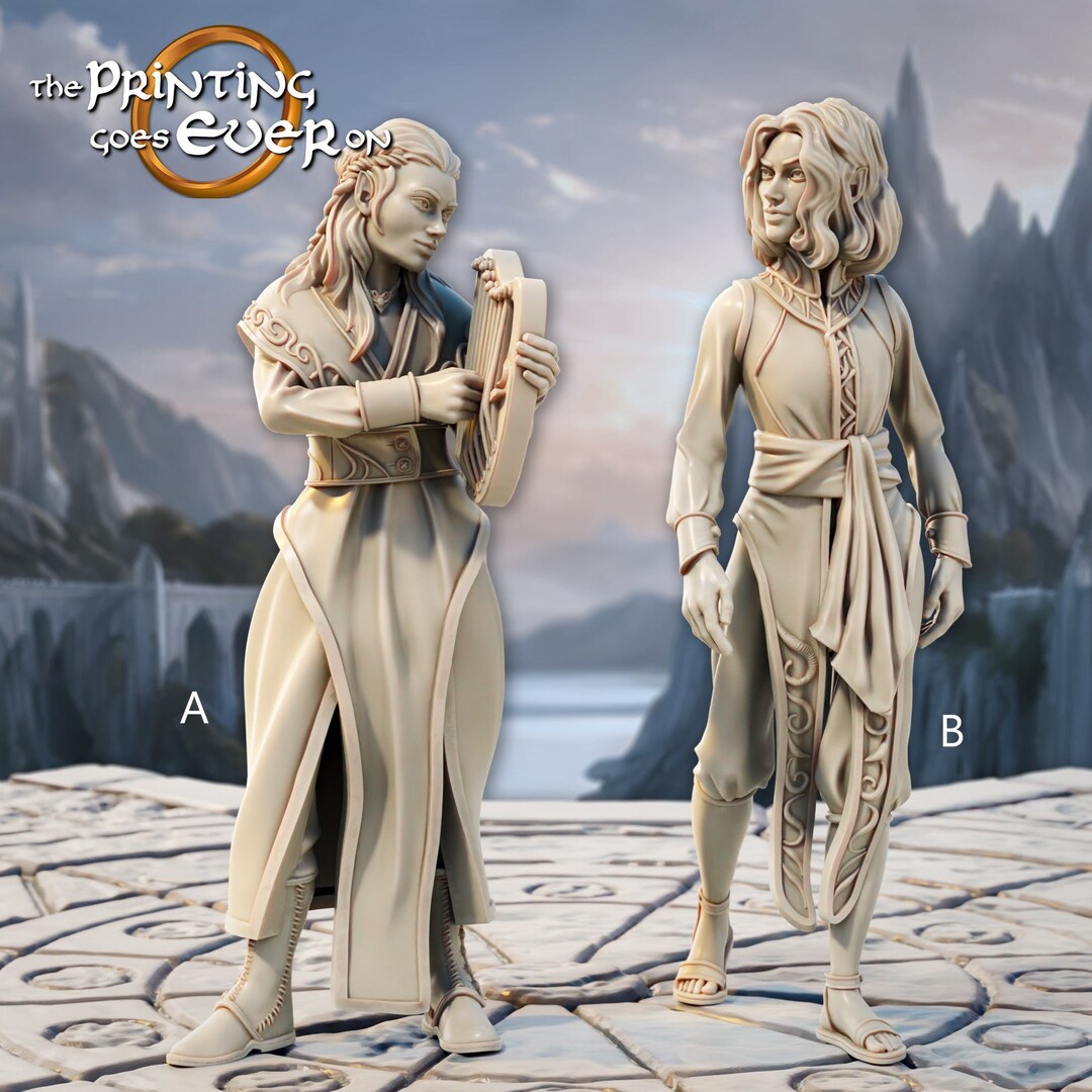 Elven Townsfolks | Silver Shores | Resin 3D Printed Miniatures | Table ...