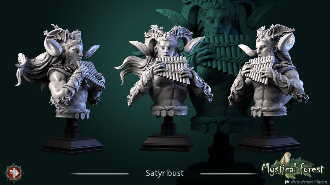 Satyr | Bust | Resin 3D Printed Miniature | White Werewolf Tavern - Etsy
