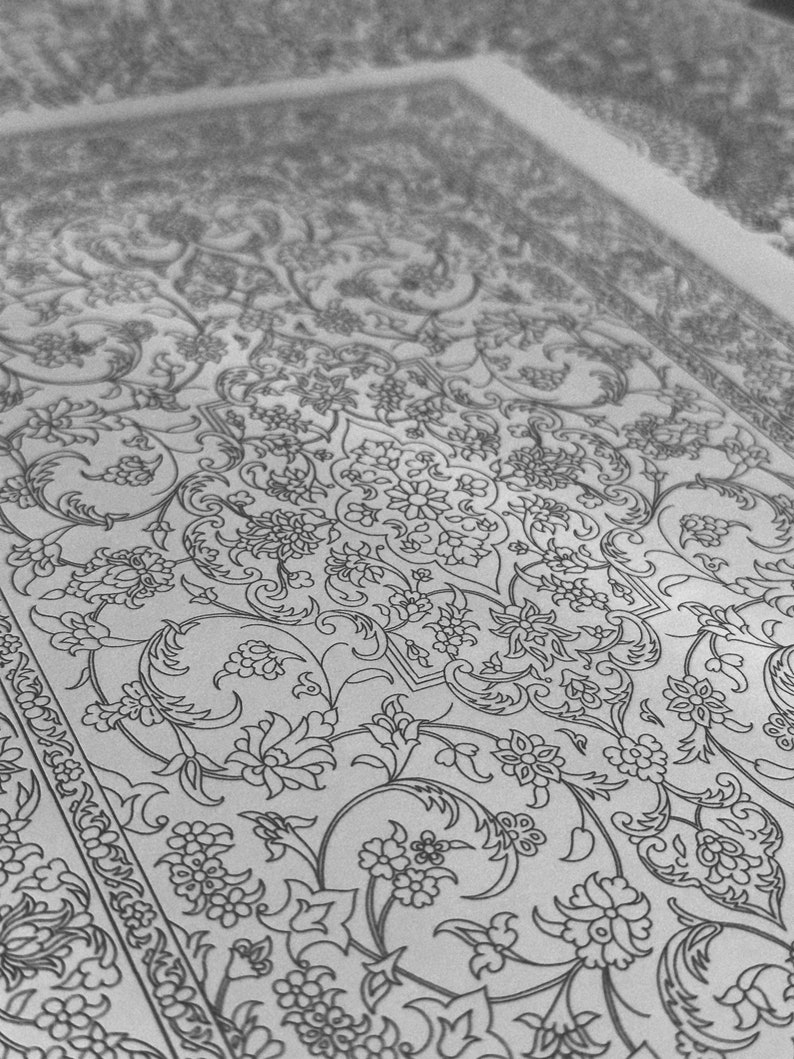 Detailed Persian Carpet Colouring Page - Intricate Patterns, Arabesques ...