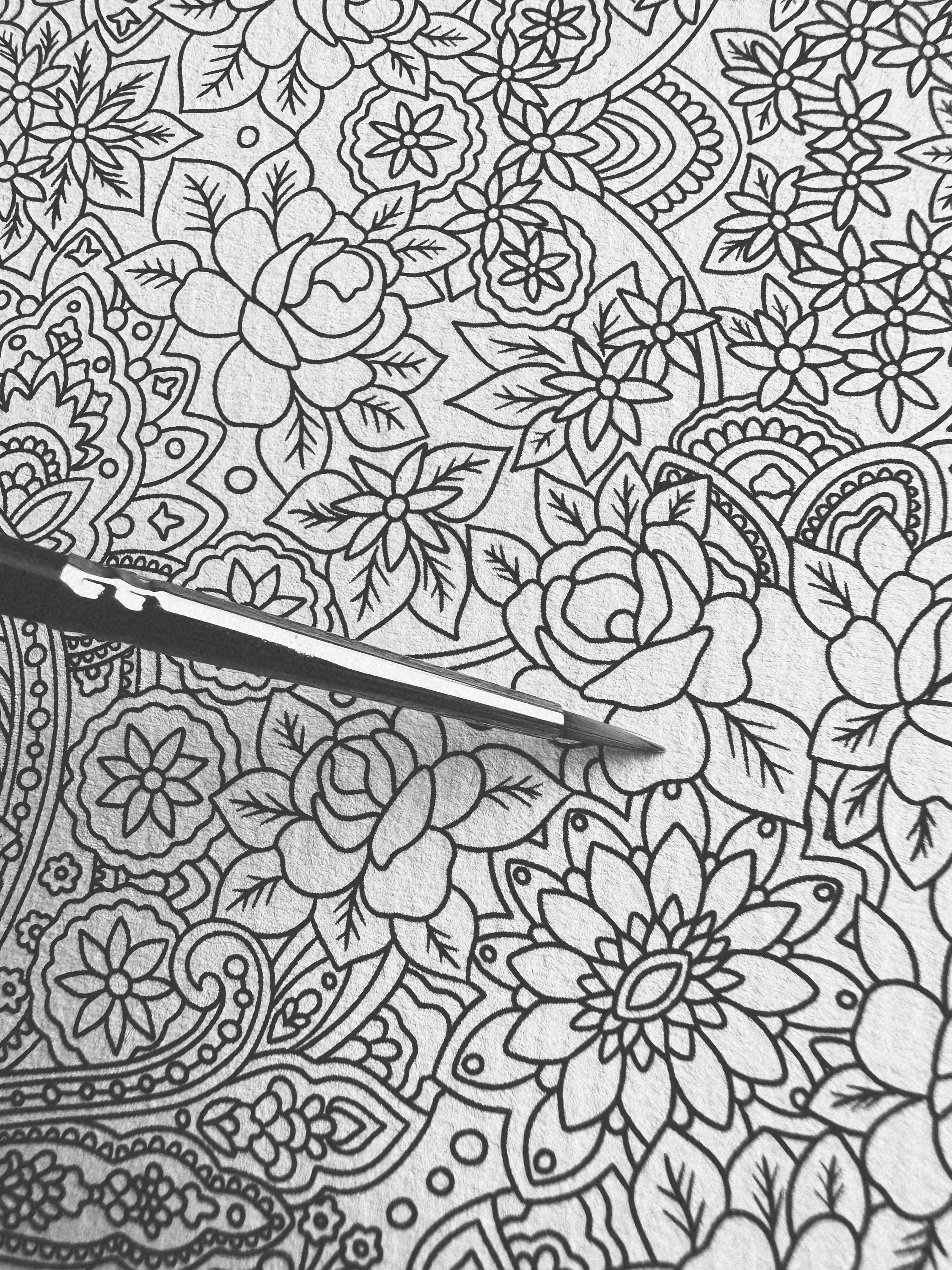 Blossoming Flower Pattern - Colouring Page - Detailed Colouring Pages ...