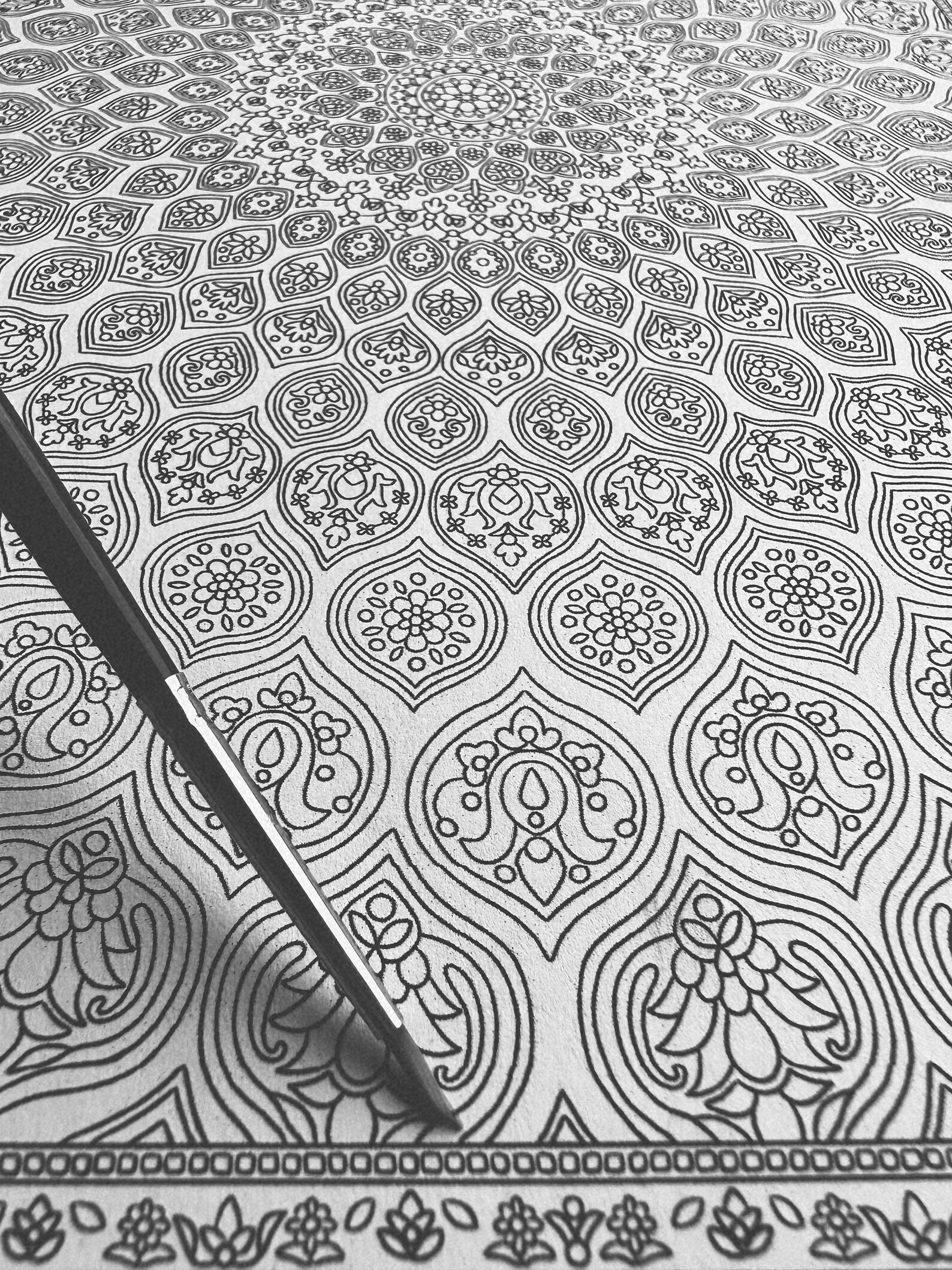 Artistic Persian Calligraphy Coloring Page Intricate Patterns ...