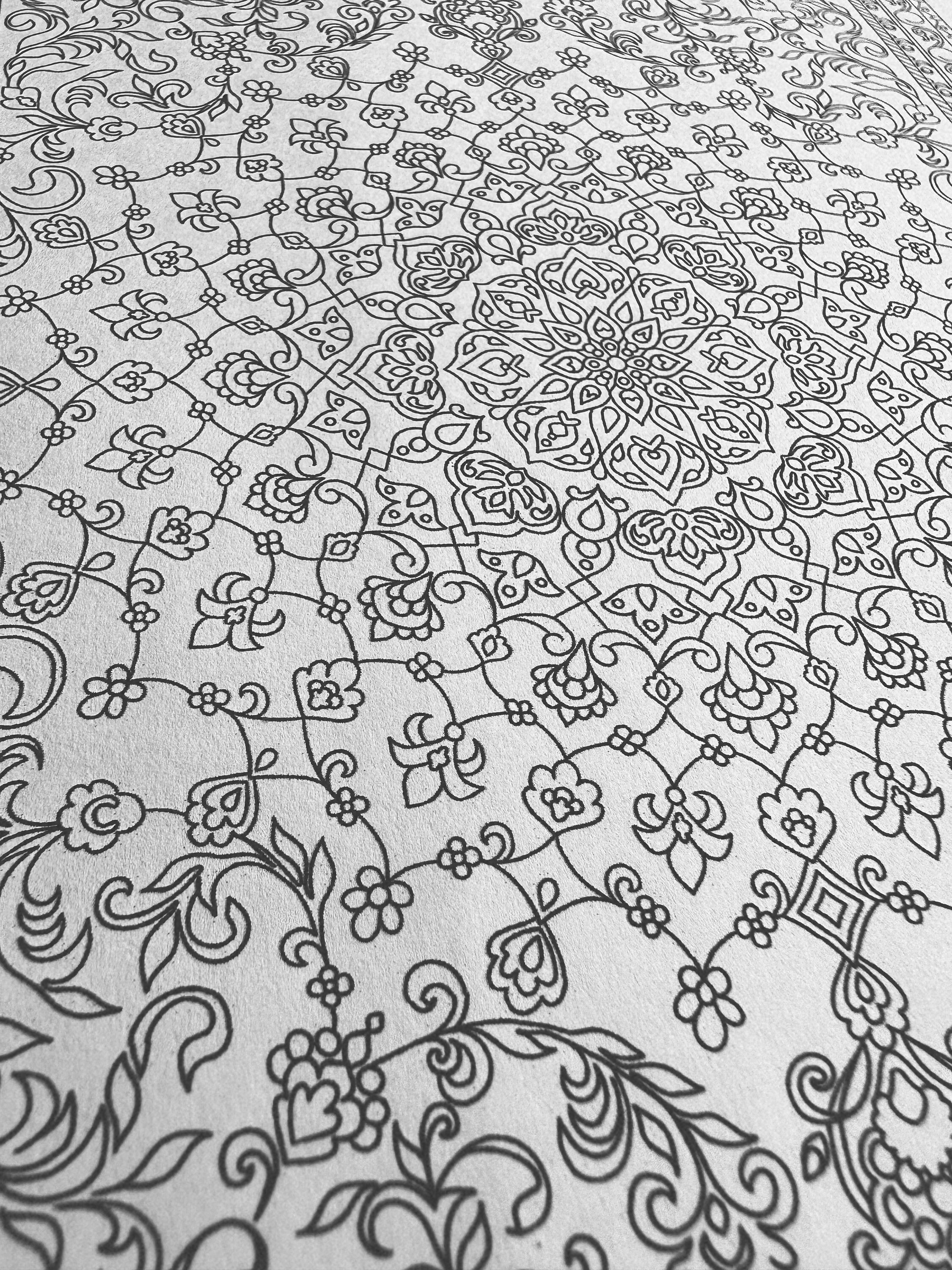Elegant Persian Rug Inspired Coloring Page Intricate Patterns ...