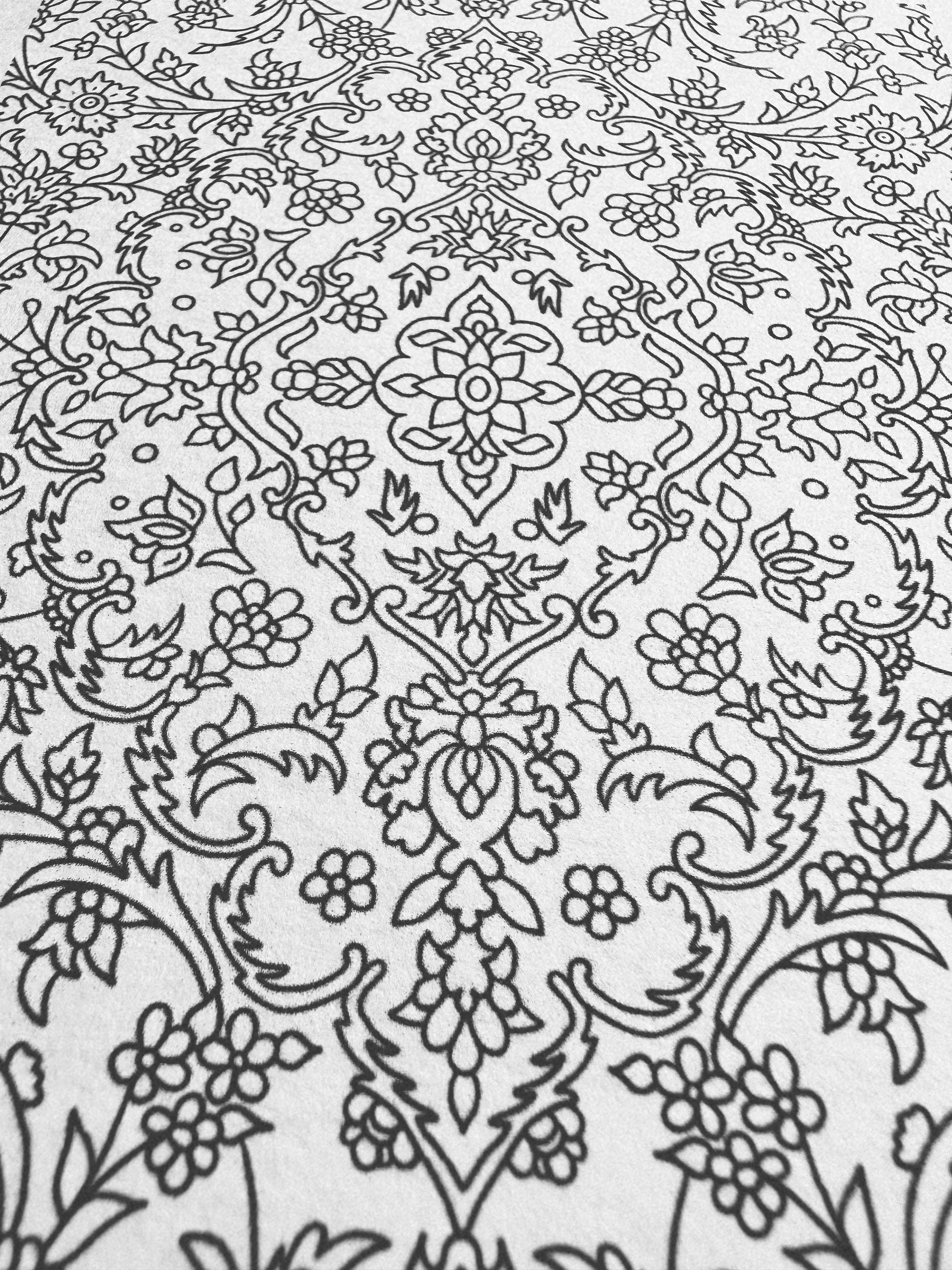 Persian Art Inspired Colouring Page Intricate Patterns - Etsy