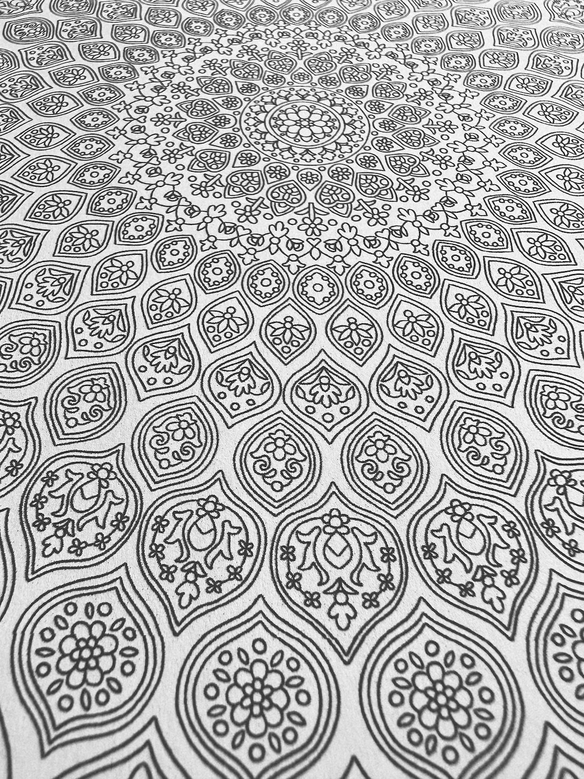 Artistic Persian Calligraphy Coloring Page Intricate Patterns ...