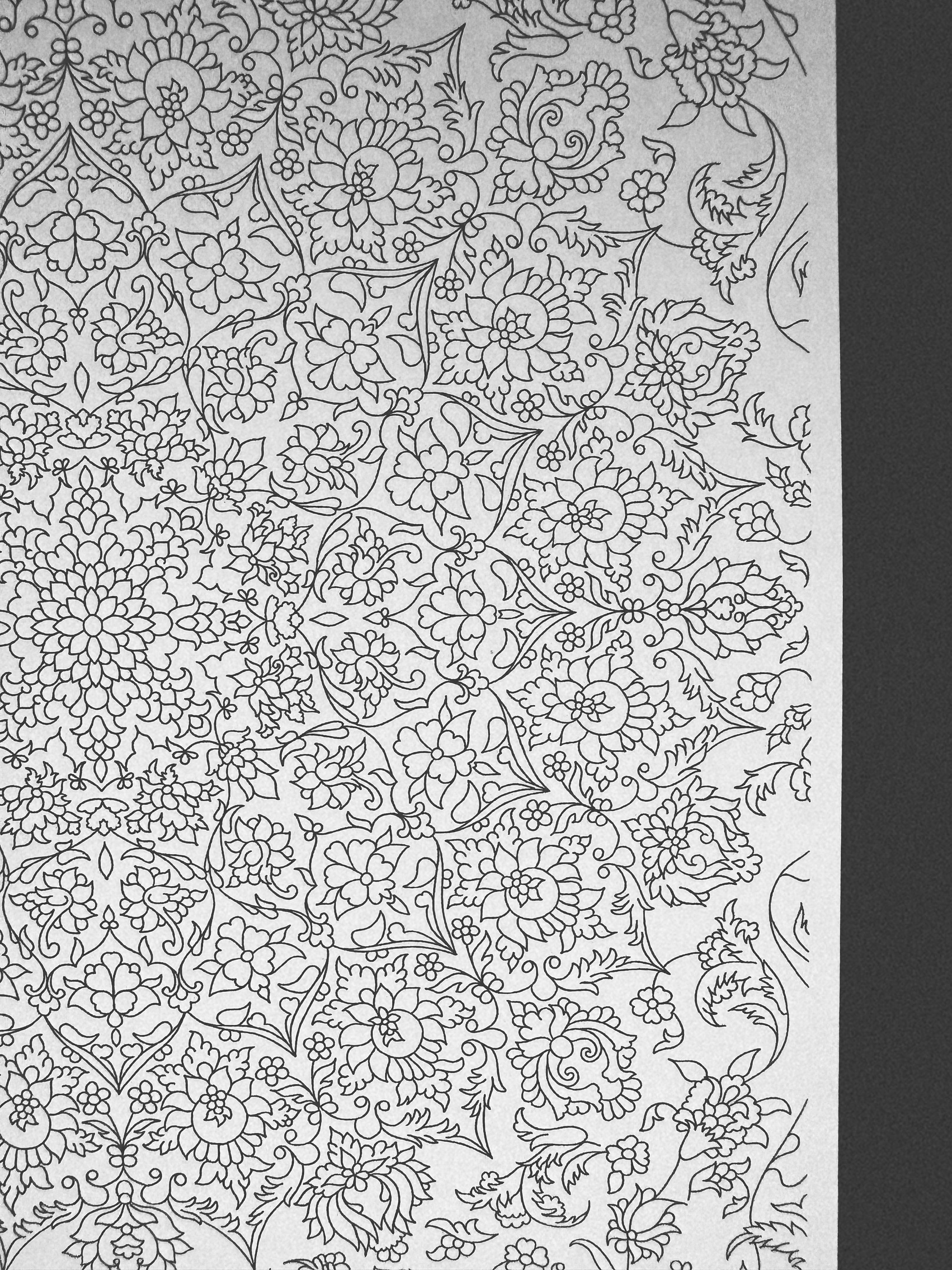 Persian Art Inspired Colouring Page Intricate Patterns, Arabesques, and ...
