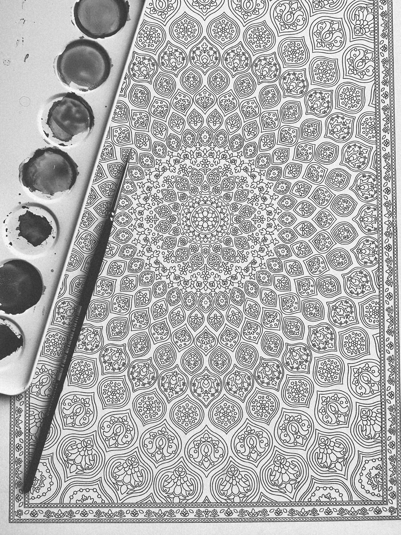 Artistic Persian Calligraphy Coloring Page Intricate Patterns ...