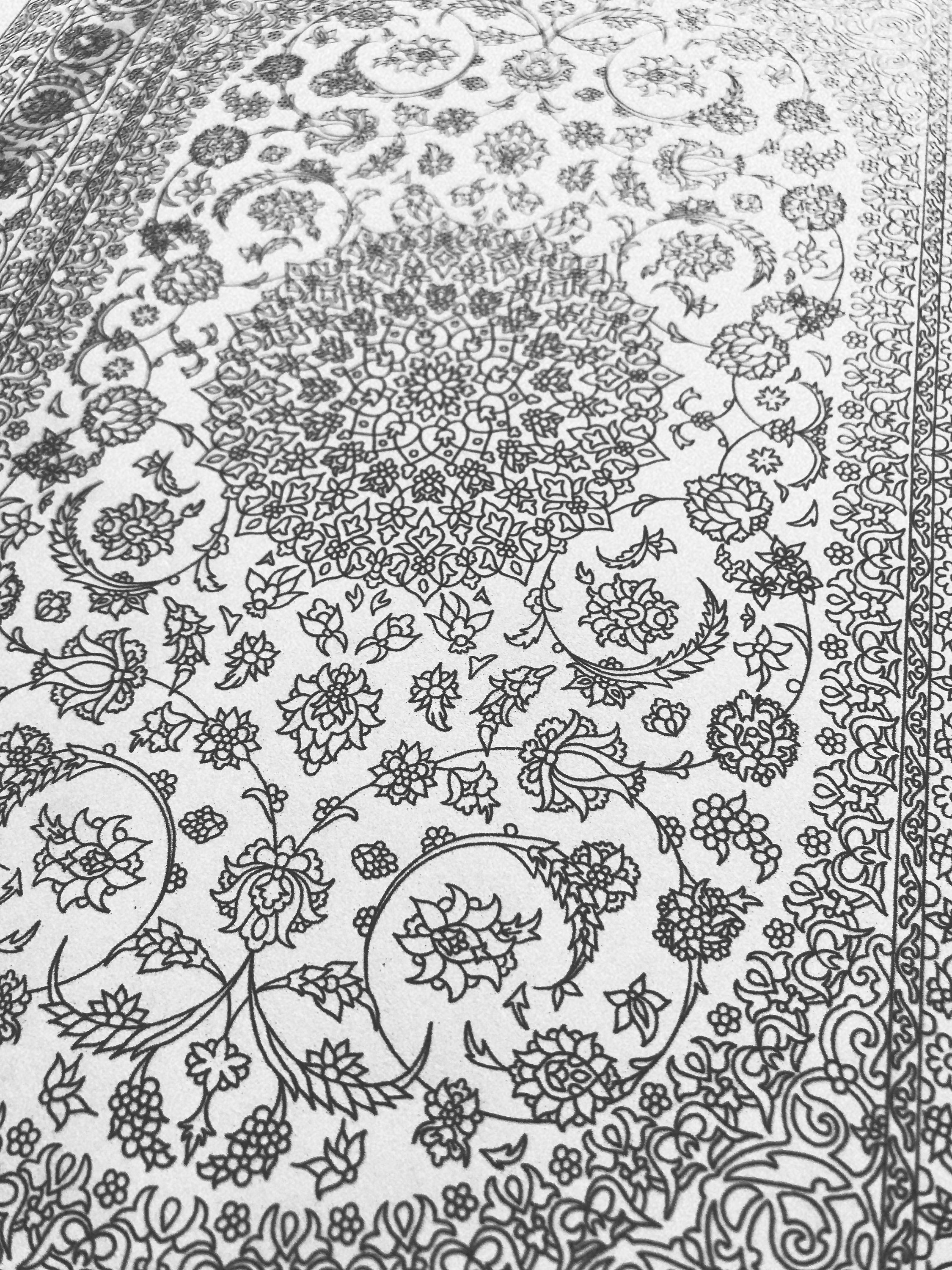 Persian Art Inspired Colouring Page Intricate Patterns, Arabesques, and ...
