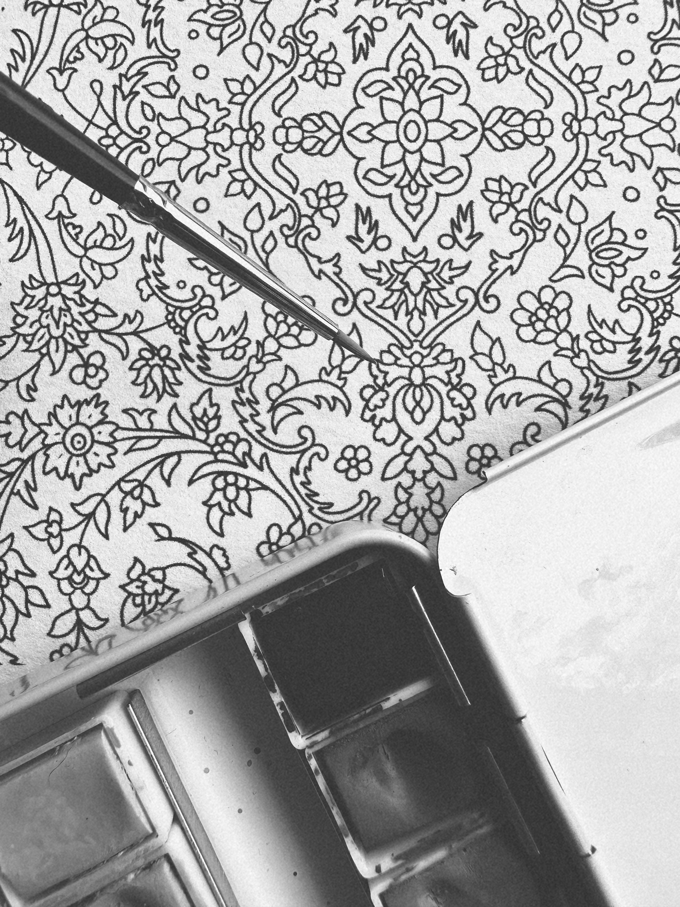 Persian Art Inspired Colouring Page Intricate Patterns - Etsy