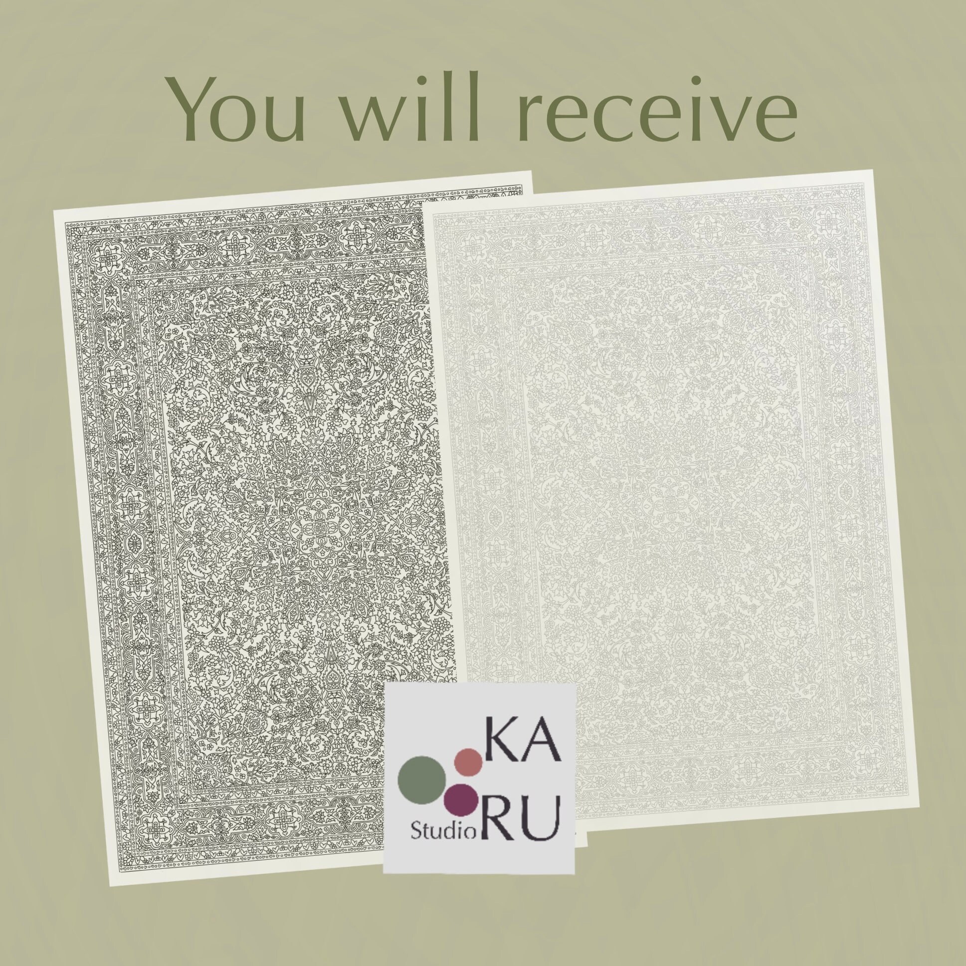 Detailed Colouring Pages Persian Art Pattern Colouring - Etsy