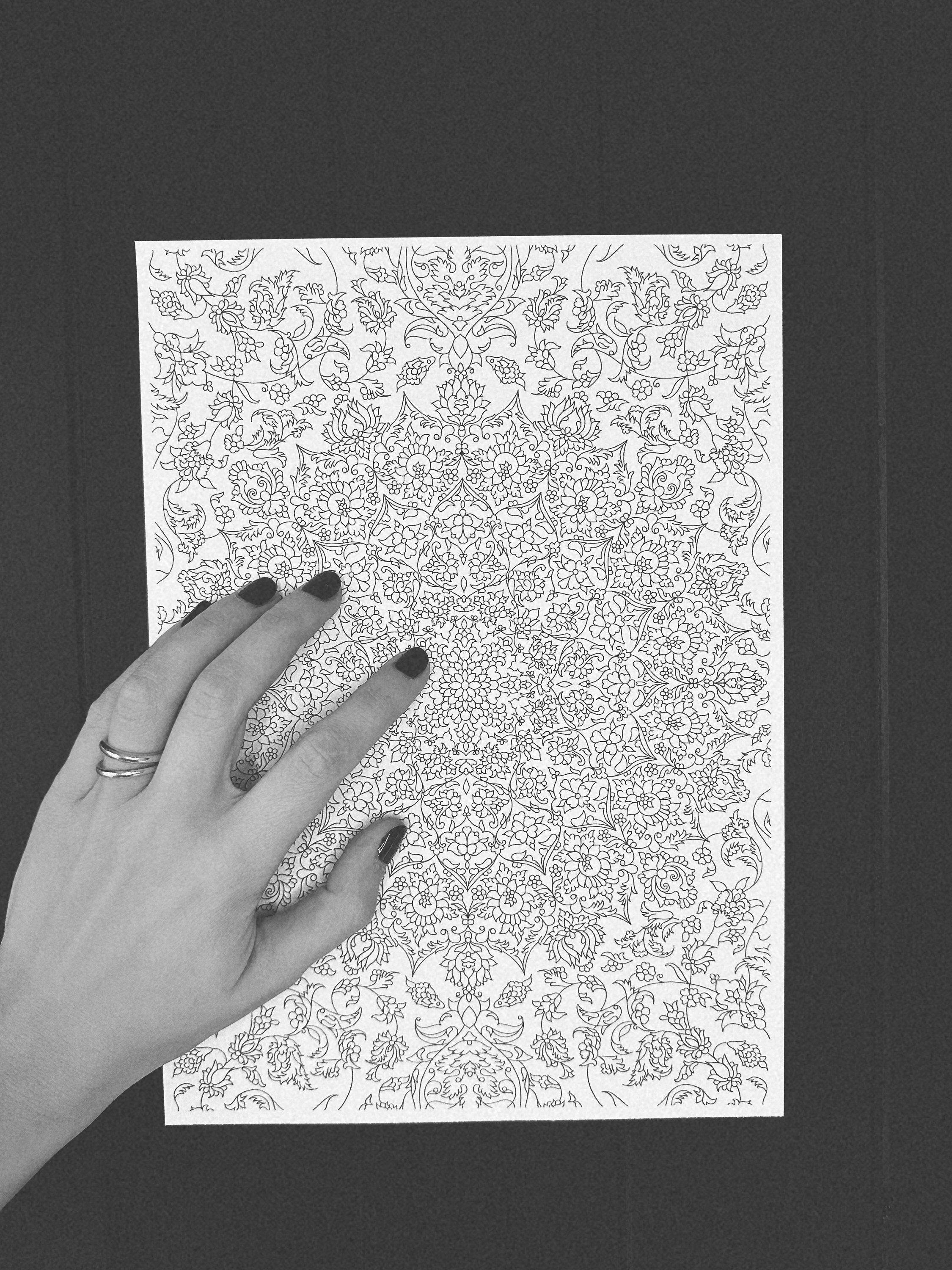 Persian Art Inspired Colouring Page - Intricate Patterns, Arabesques ...