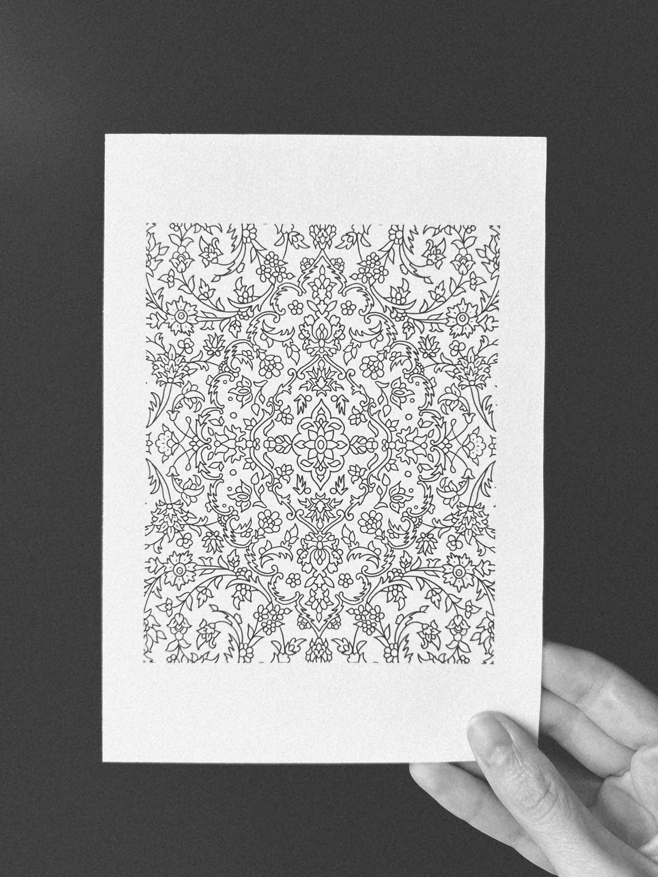 Persian Art Inspired Colouring Page Intricate Patterns - Etsy