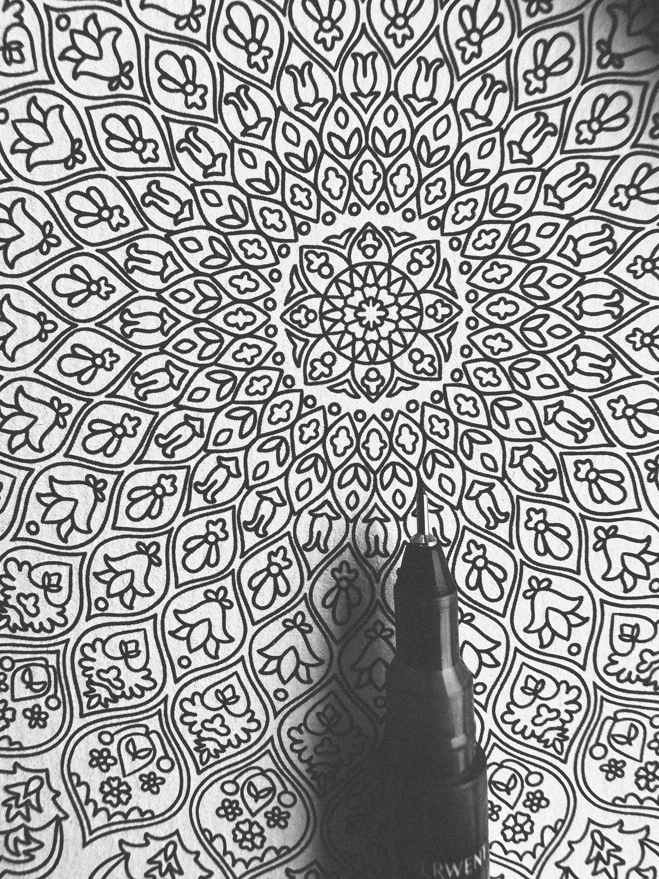 Detailed Persian Art Coloring Sheet - Intricate Patterns, Arabesques ...