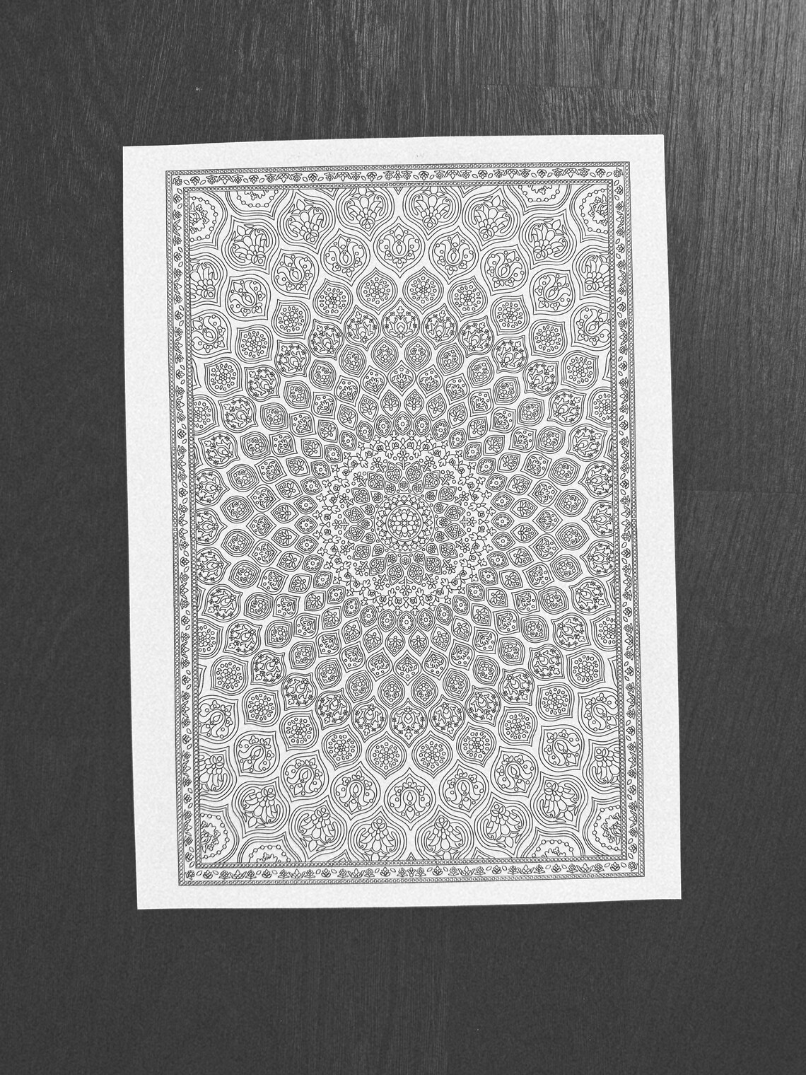 Artistic Persian Calligraphy Coloring Page Intricate Patterns ...