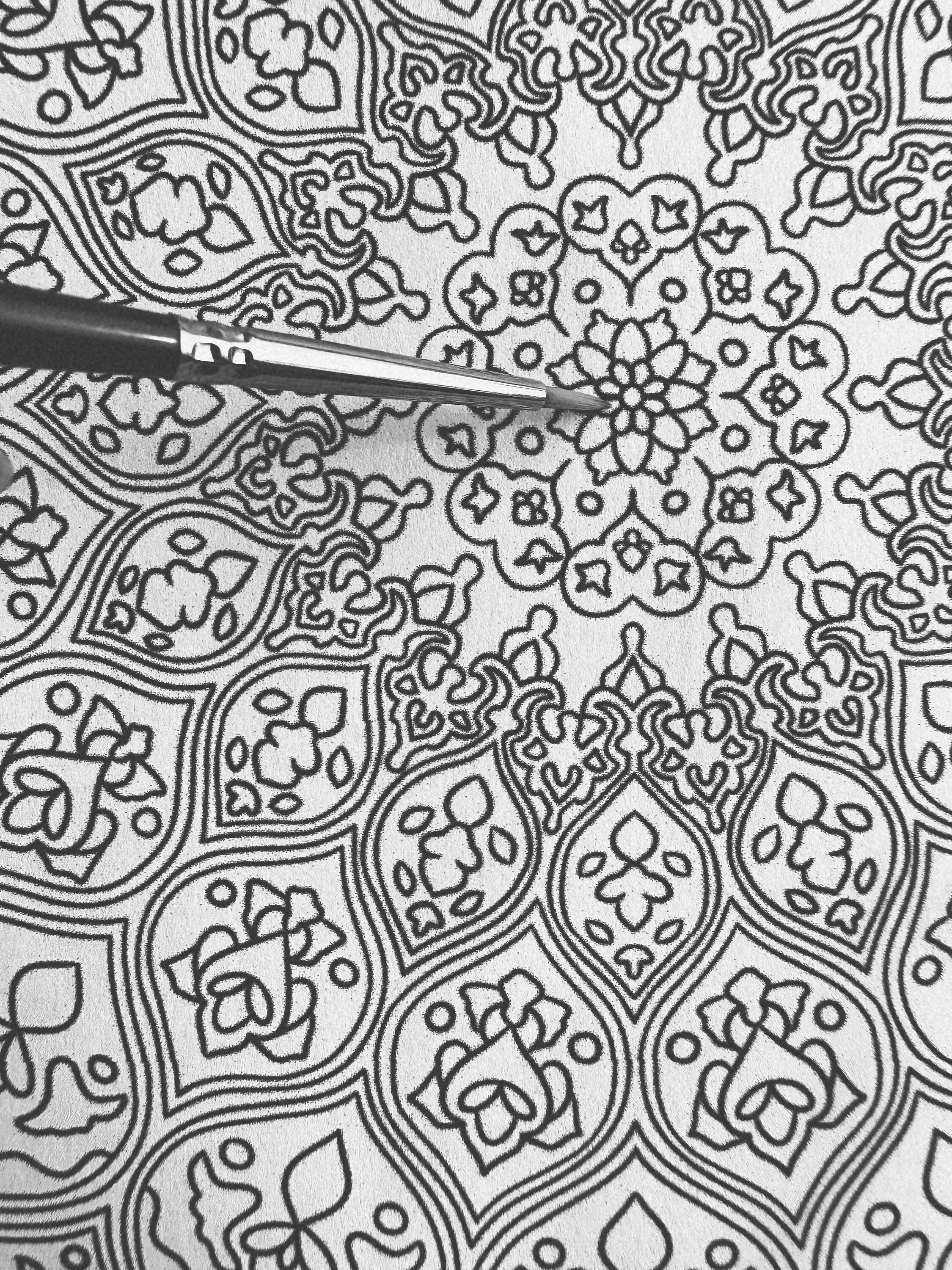 Persian Art Inspired Colouring Page - Intricate Patterns, Arabesques ...