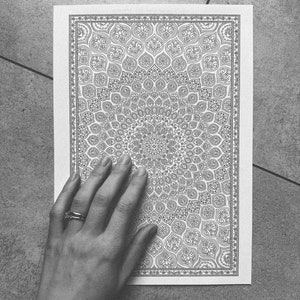 Artistic Persian Calligraphy Coloring Page - Intricate Patterns ...