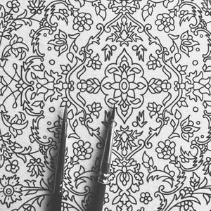 Persian Art Inspired Colouring Page Intricate Patterns, Arabesques, and ...