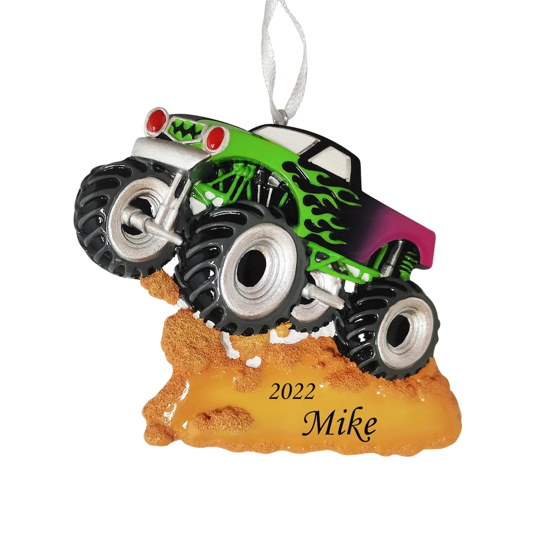 New Monster Truck Personalized Christmas Ornament, Monster Jam Boy ...