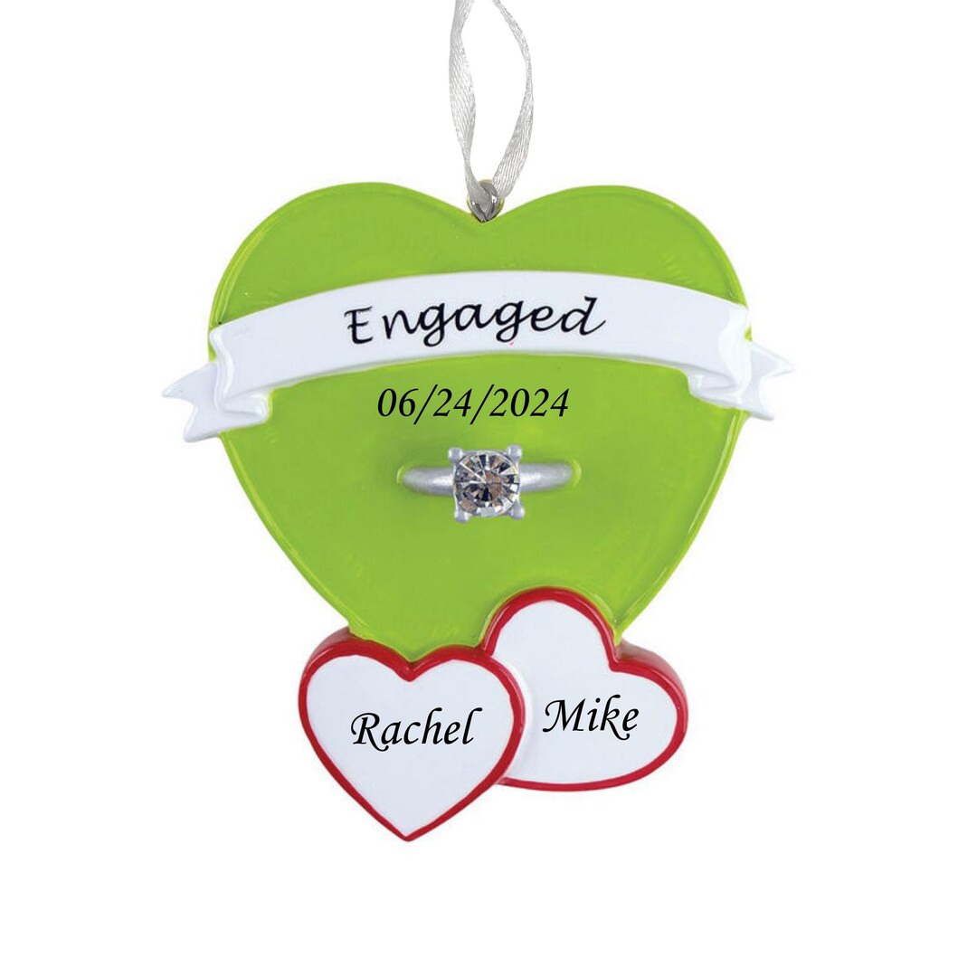 Engagement Ring Box Personalized Christmas Ornament,engagement Gift,proposal Xmas Ornament ...