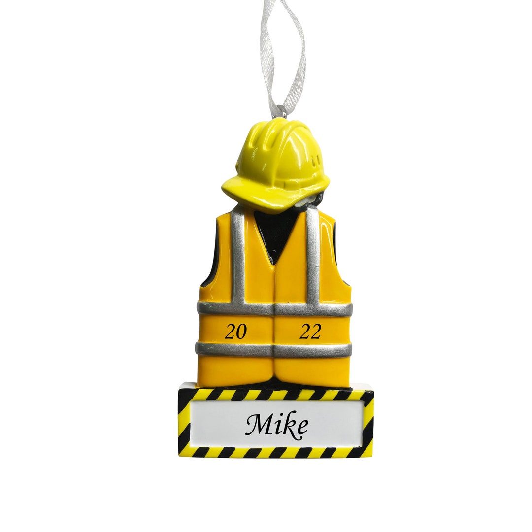 Construction Personalized Christmas Ornament, Construction Worker Gifts ...