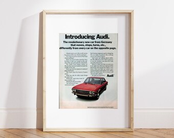 Vintage Audi Poster - Etsy