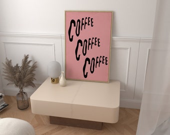 Girly Coffee Art Print - Etsy