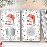 Holiday Scratch off Who Has Santa Christmas Game, Christmas Scratch-off ...