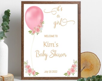 Pink Balloon Welcome - Etsy