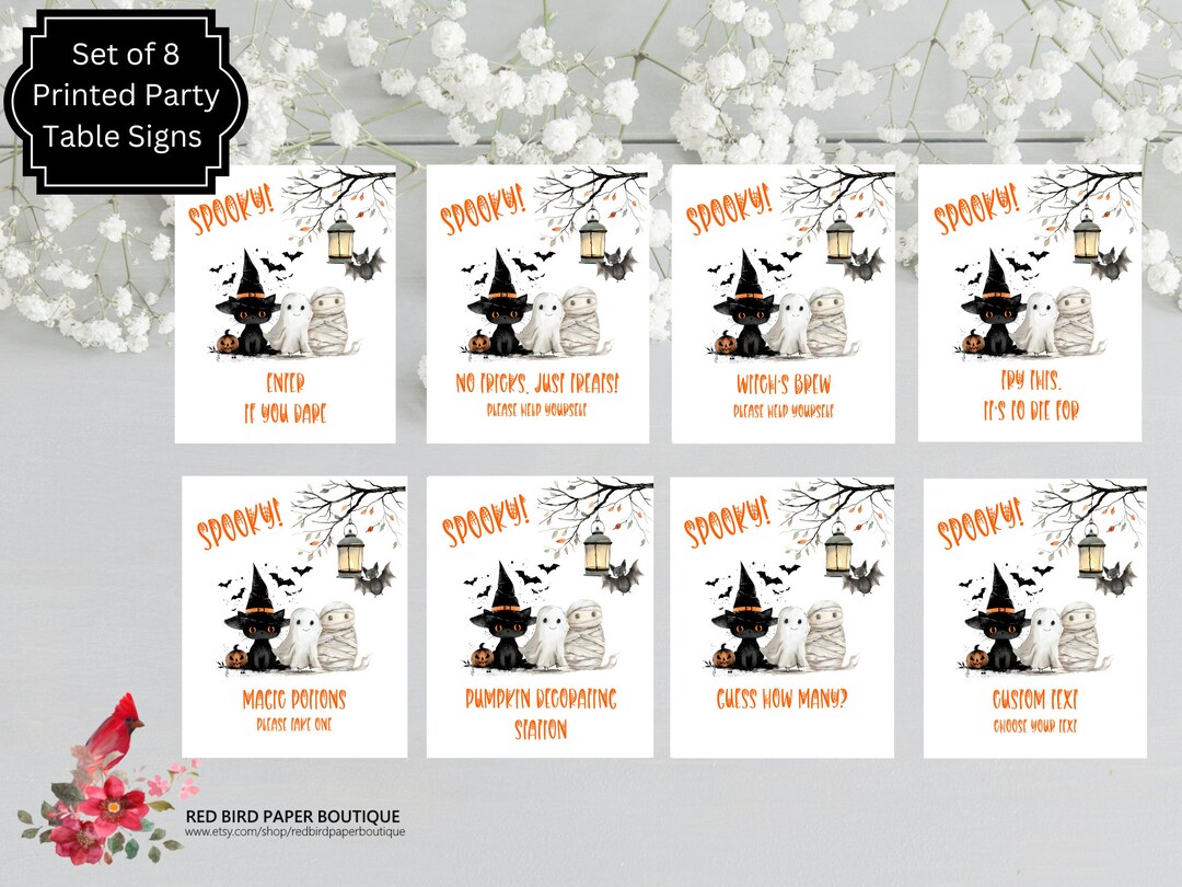 Spooky Halloween Party Sign Set, Fall Office Party, Halloween Party ...