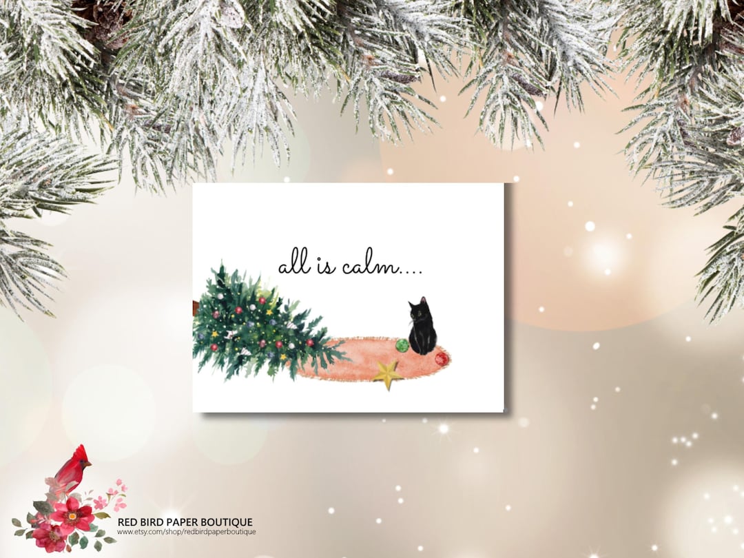 Cat Christmas Cards, Christmas Cards, Cats, Black Cat, Holiday Cards ...