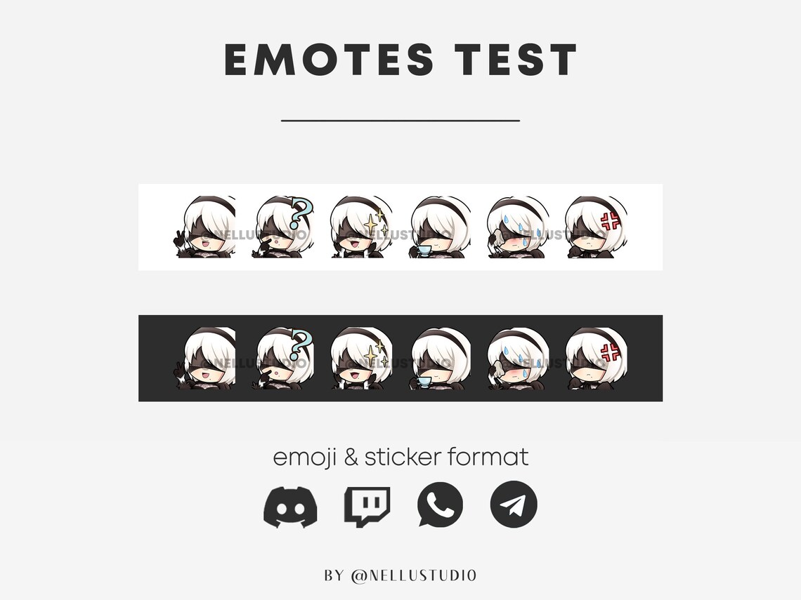 Nier Automata: 2B | Emote Pack - Etsy