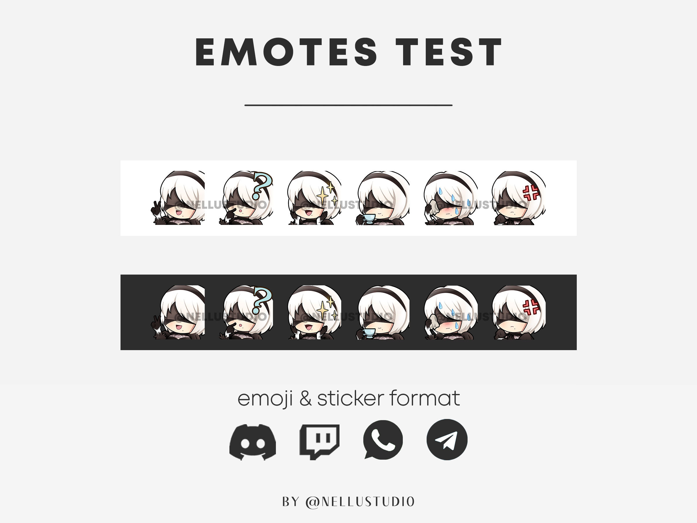 Nier Automata: 2B | Emote Pack - Etsy