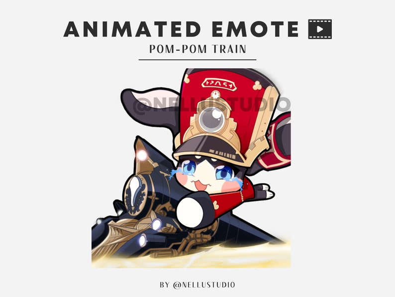 Honkai SR: Pom-pom Train | Animated Emote - Etsy