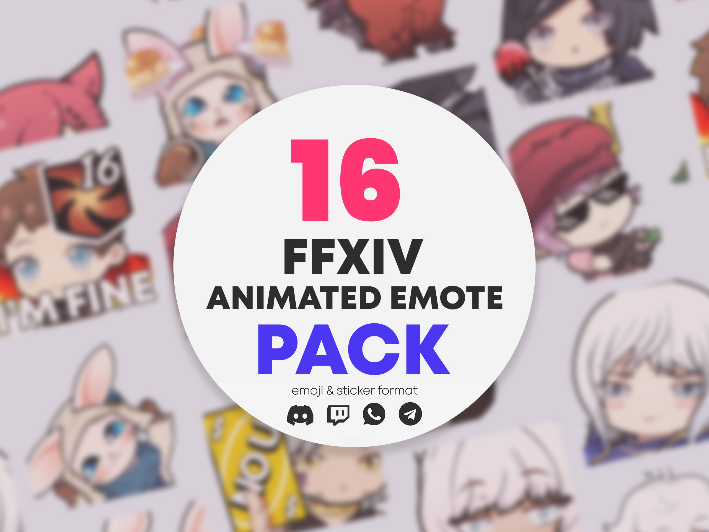 Ffxiv Mega Pack 16 Animated Emotes Etsy