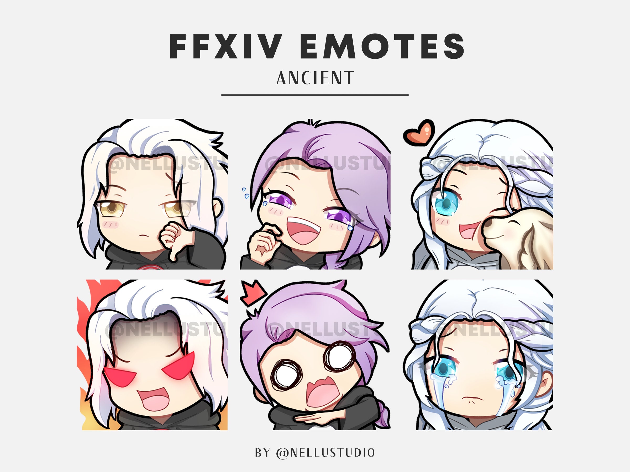 FFXIV Ancient: Venat, Hythlodaeus, Emet Selch | Emote Pack - Etsy