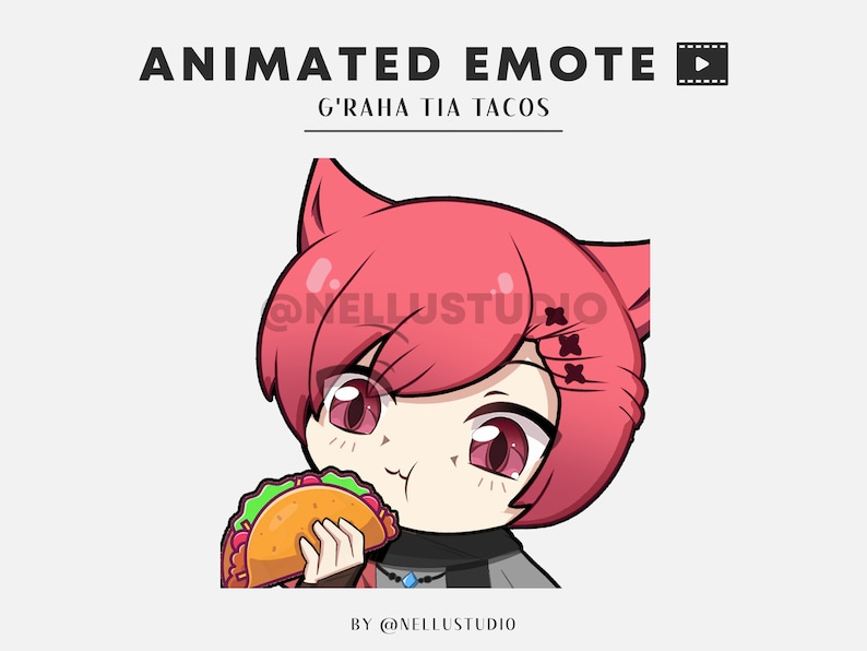FFXIV G'raha Tia Tacos | Animated Emote - Etsy