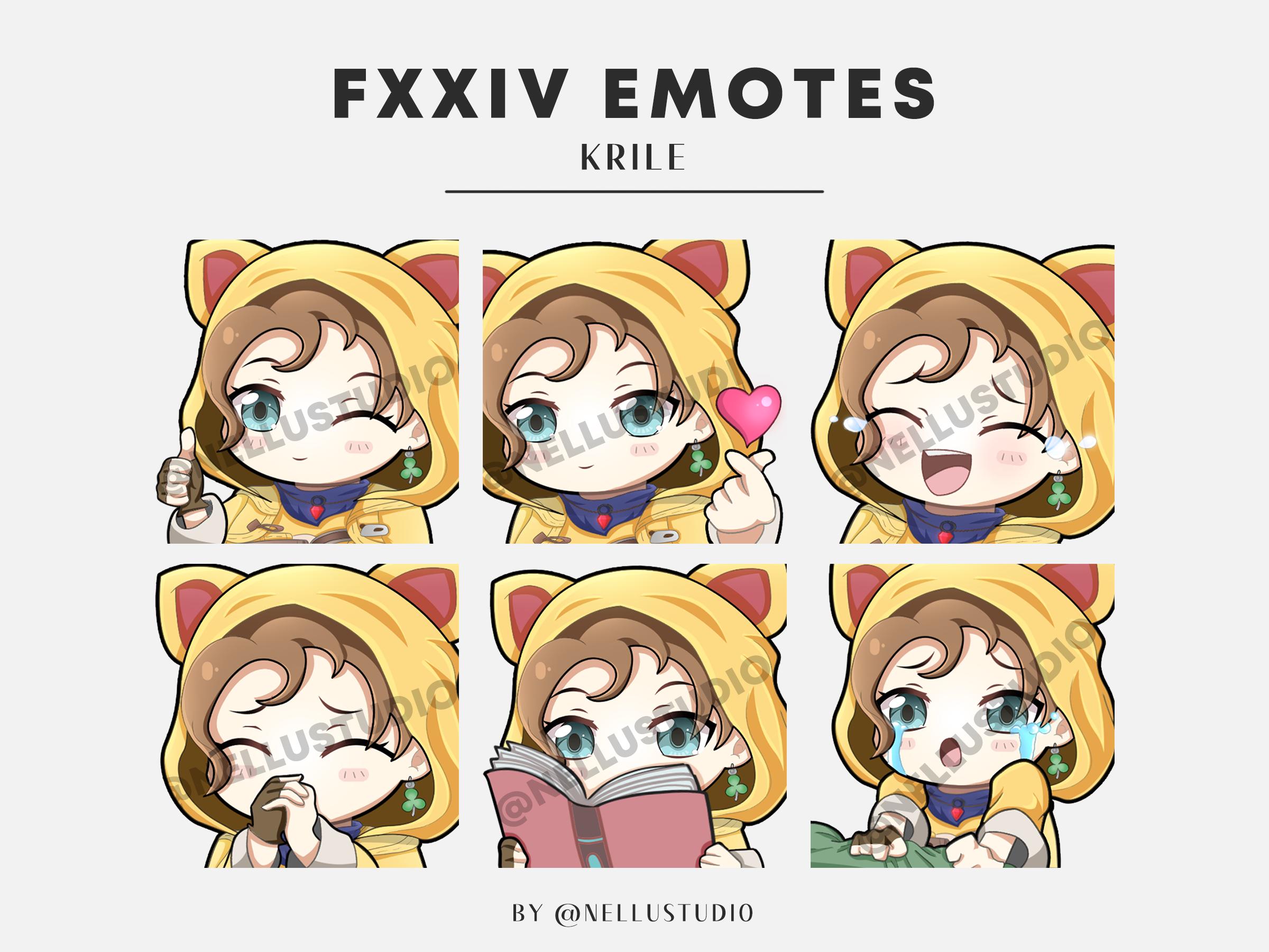 Ffxiv Krile Emote Pack Etsy