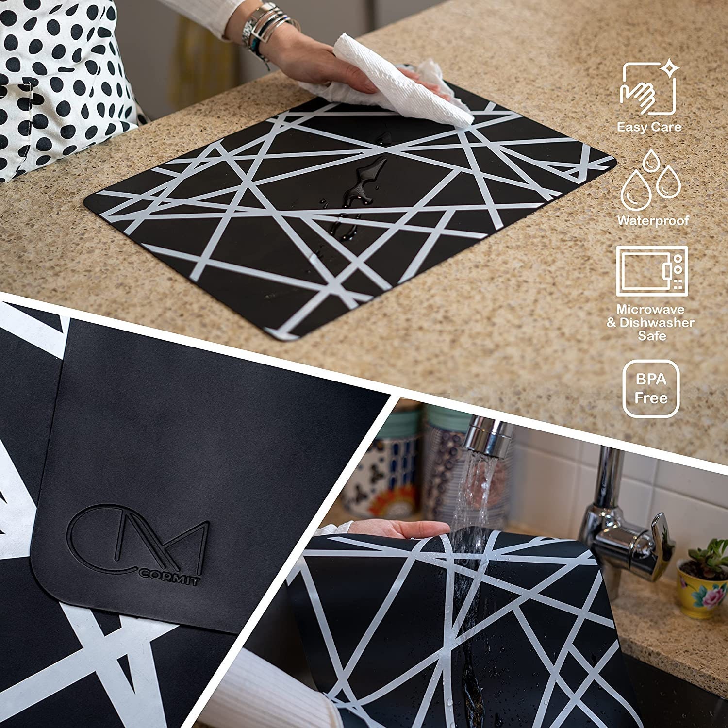 Silicone Dining Placemats -waterproof, Heat Resistant, Non-slip Table ...